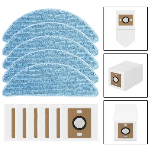 Mop Pads and Dust Bags for ILIFE A12 Pro Self Emptying Robot Vacuum ...