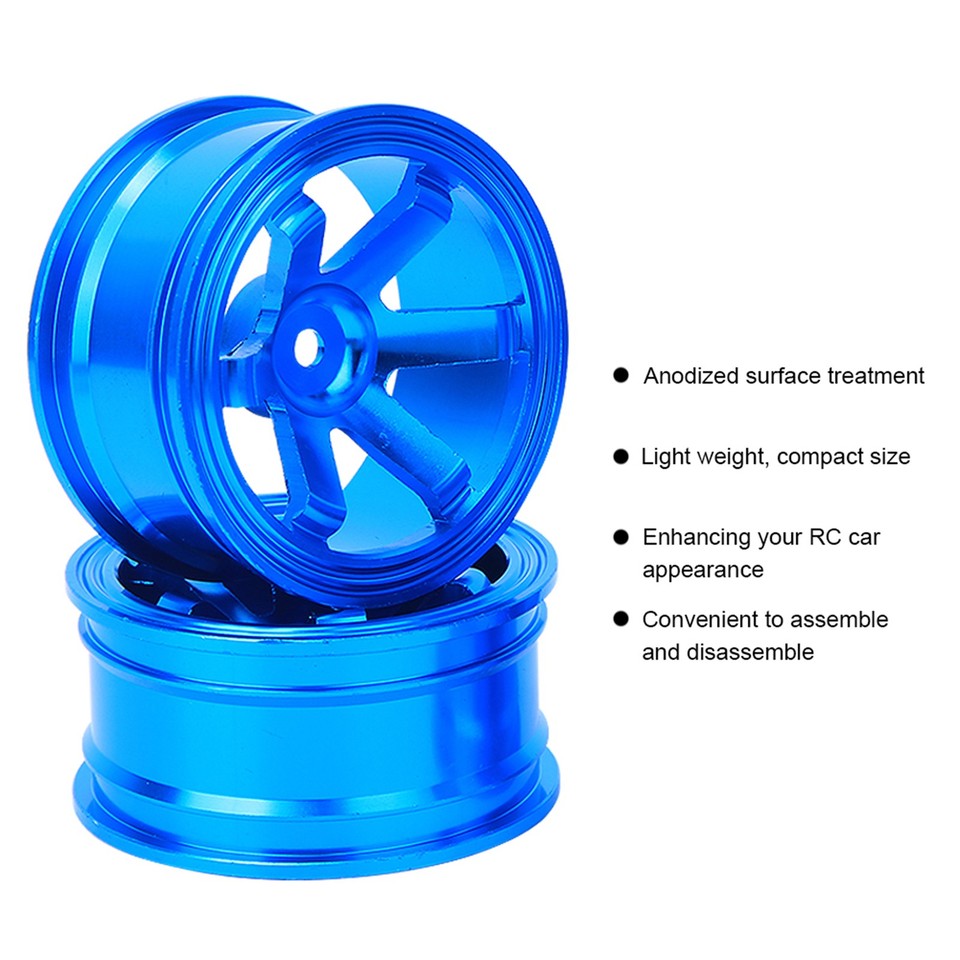 ↑New RC Wheel Hub 4Pcs Aluminium Alloy Wheel Rim Hubs For Universal 1/ ...