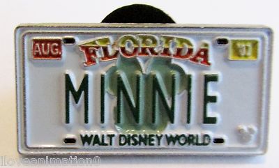 Disney WDW Cast Lanyard Series Minnie Mouse License Plate Pin | eBay