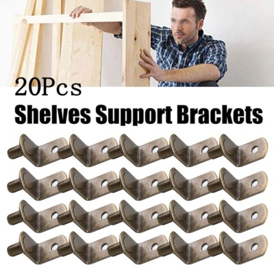20 Pack *Shelf Support Studs Pegs Pins Plugs 6mm L-Shaped Cabinet ...