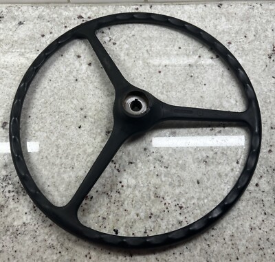 Vintage 3 Spoke Sheller 17inch Steering Wheel Jeep Willys Black ***READ ...