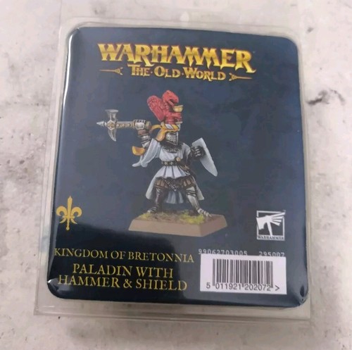 Warhammer Old World Bretonnian Paladin Hammer & Shield Grail Knight On ...