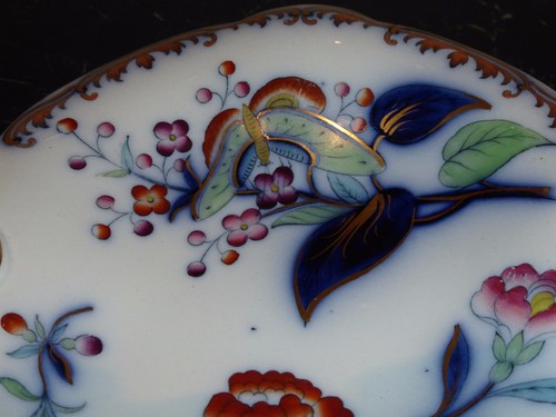 Antique Alba Porcelain Cobalt Hand Painted Footed Bowl with Handles | eBay