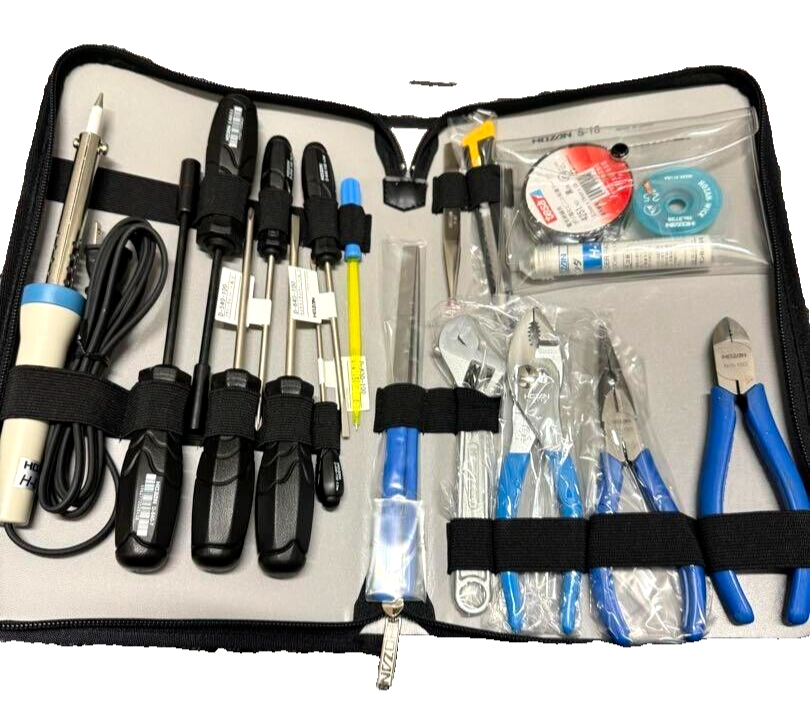HOZAN Tool Kit For Soldering Operation Set 20 Pieces S-10 with Black ...