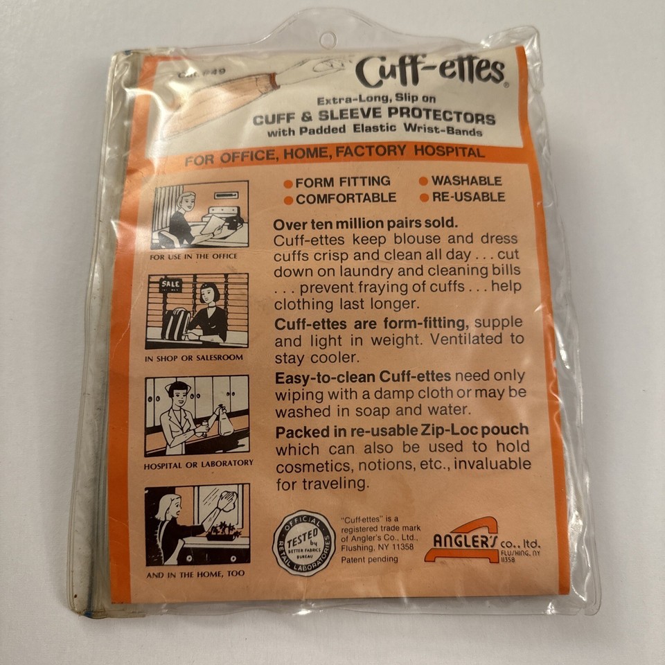 Cuffettes Cuff & Sleeve Protectors Plastic Wrist Band Vintage OC30 | eBay