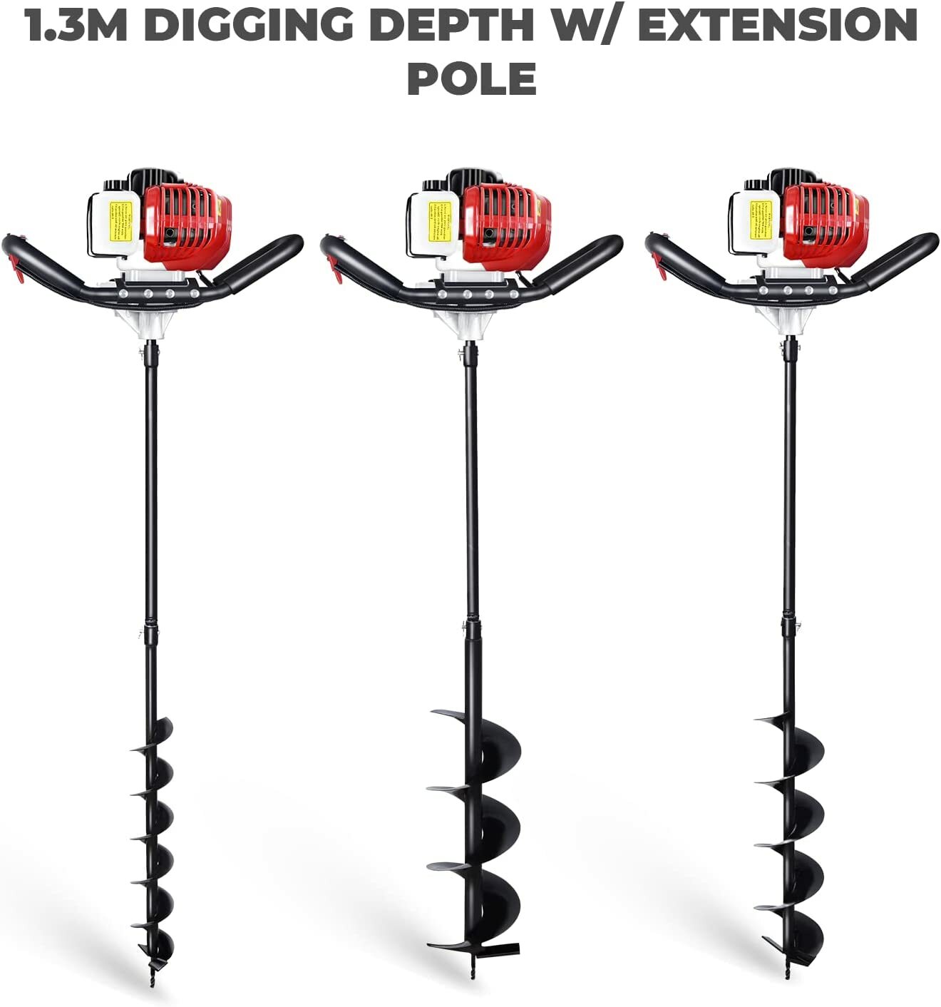 BU-KO Earth Auger Fence Post Ground Hole Borrer Digger 3HP 52CC 2Stroke ...