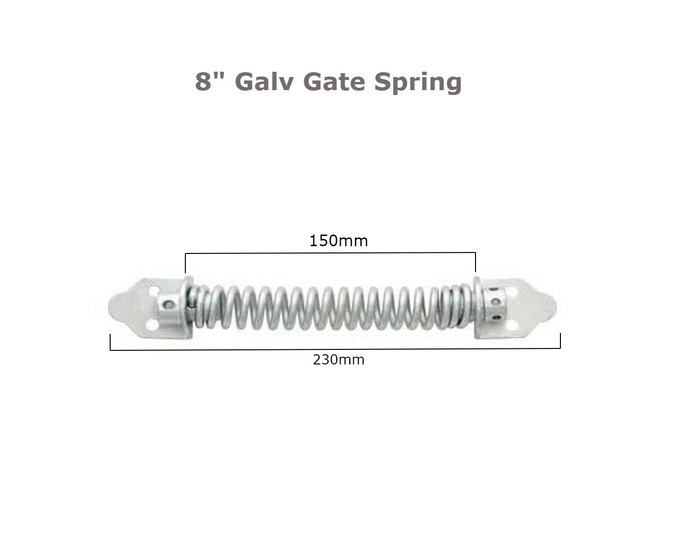 Heavy Duty Gate Spring Closer Automatic Shed Door Garden 8" & 10" Black ...