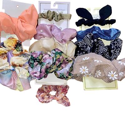NWT Large Scrunchie Hair Lot 12 SCRUNCHIES Small Medium Large Super ...