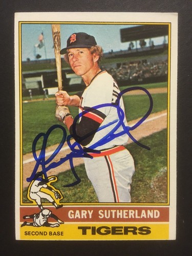Gary Sutherland Tigers Signed 1976 Topps Baseball Card #113 Auto ...