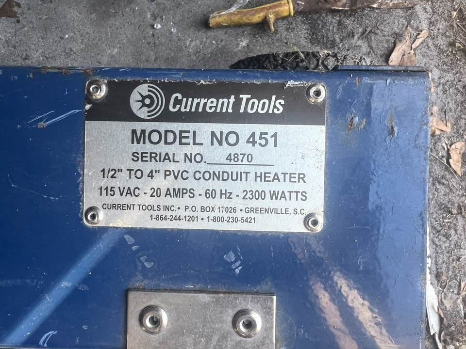 Current Tools 450 PVC Conduit Bending Heater 811993020582 | eBay