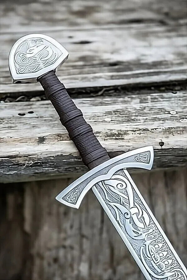 Hand Forged High Carbon Steel Viking Sword Sharp / Battle Ready ...