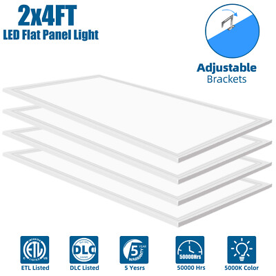 2x4 FT LED Flat Panel Lights, 8400 Lumens, Recessed Dimmable Drop ...