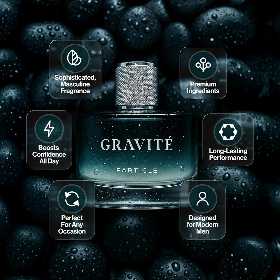 Particle Gravité Cologne for Men, Long Lasting Woody Citrus Musk Scent ...