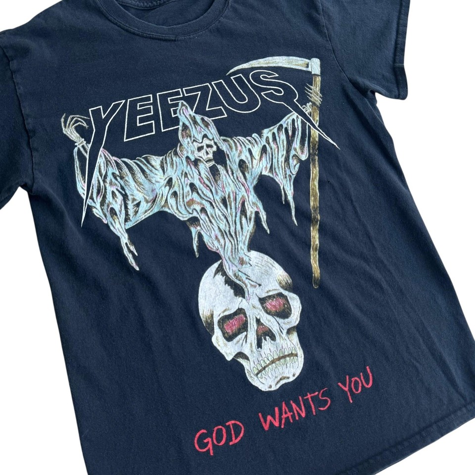 Yeezus Shirt Mens Small Black 2013 Tour God Wants You Skull Kanye West ...