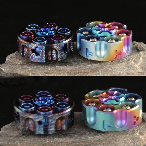 Titanium Alloy Hand Twisting Spinning Top Gyro Gyroscope EDC Fidget ...