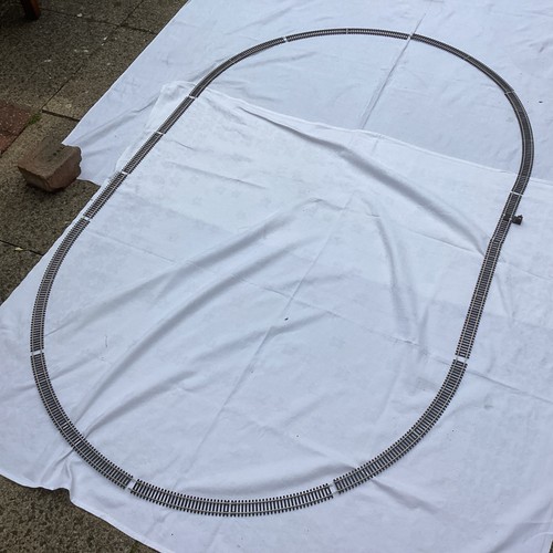 HORNBY 00 Gauge NICKEL SILVER 3rd RADIUS LONG OVAL inc POWER TRACK. See ...