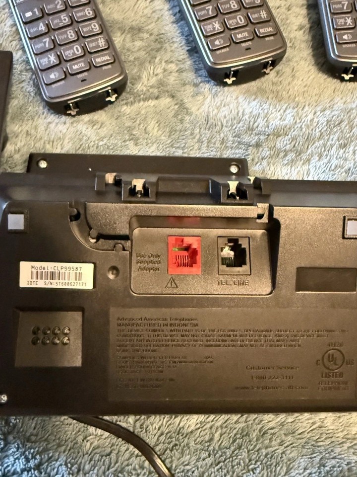 AT&T 5-Handset Connect to Cell Phone Answering System W/ Call Blocker ...