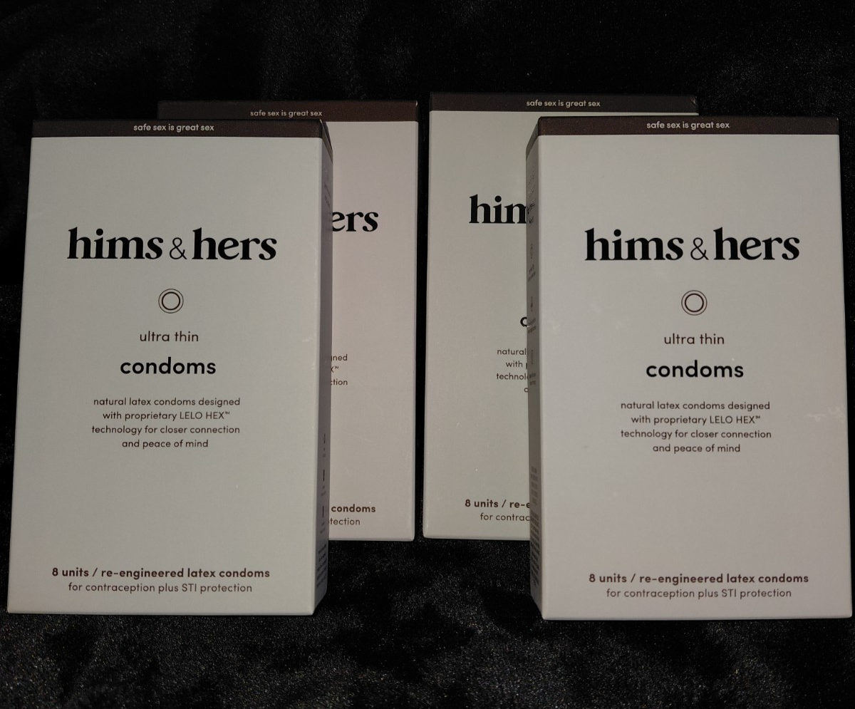 Hims & Hers Ultra-Thin Natural Latex condoms 8ct each box, **4PACK* EXP ...