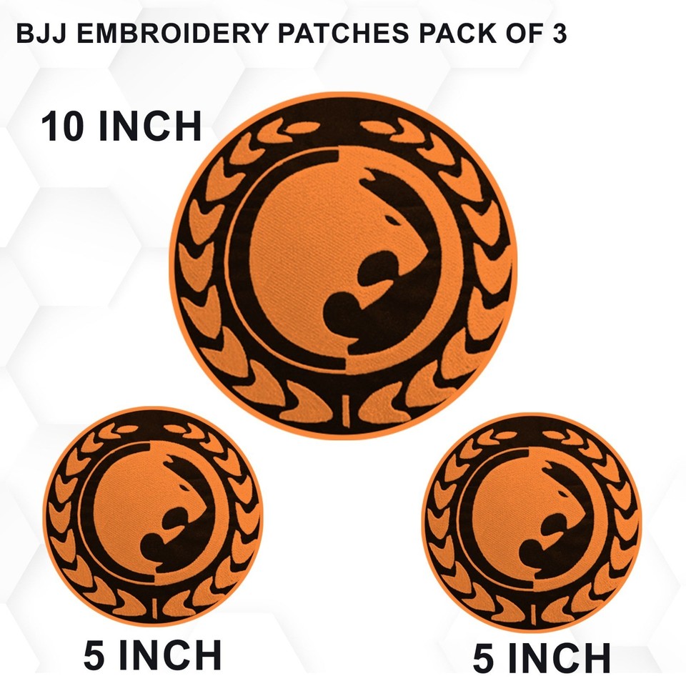 Renzo Gracie Jiu Jitsu Embroidered Patch Set 3pcs | BJJ Gi Martial Arts ...