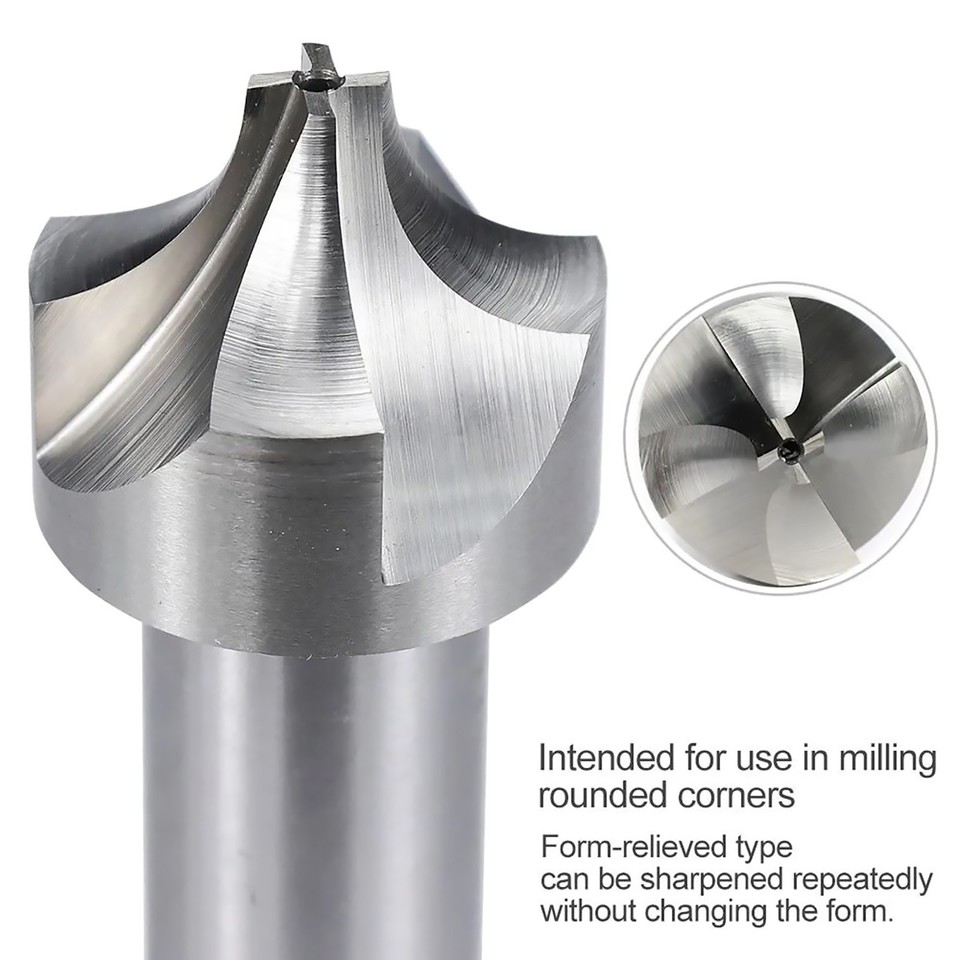 R10 Radius HSS Corner Rounding End Mill Milling Cutter CNC Router Bits ...
