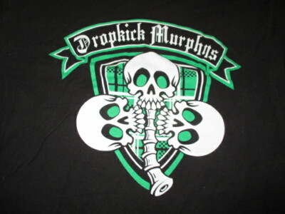 DROPKICK MURPHYS 3-Leaf SKELETONS Concert Tour (MED) T-Shirt | eBay