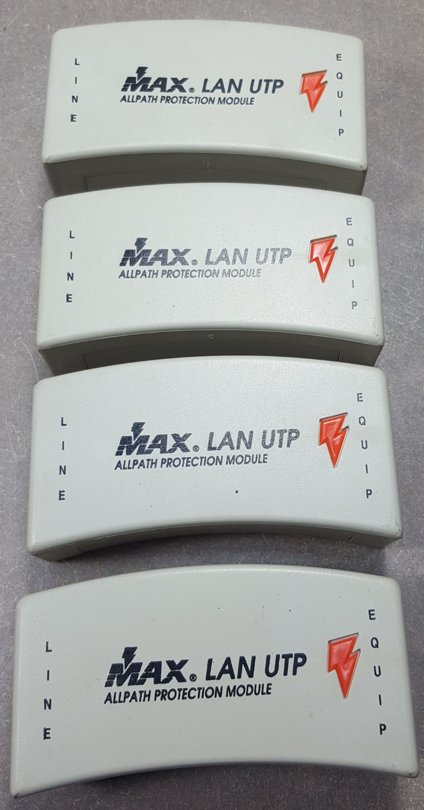 Lot of 4 MAX LAN UTP Isolated loop circuit protector. 7 Volt, RJ-11/15 ...