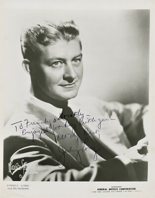 Handsome Vintage JOHNNY LONG Signed Photo | eBay