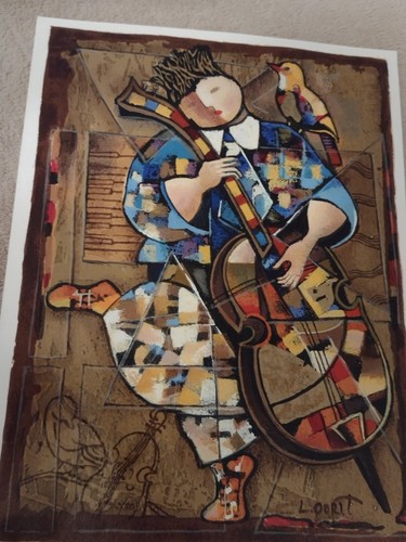 Dorit Levi, The Cellist Ltd Ed. Serigraph 2/50, 13X9.5, COA ...