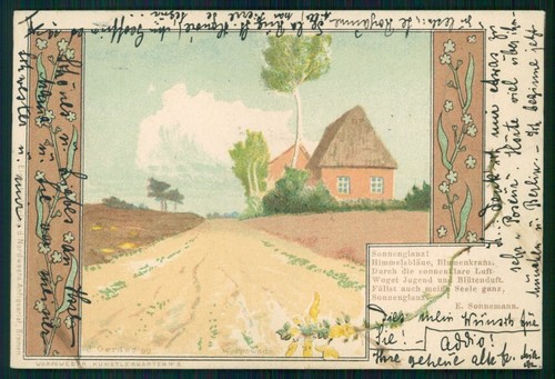 Artist Signed J. Gerdes Landscape Architecture Architektur postcard ...
