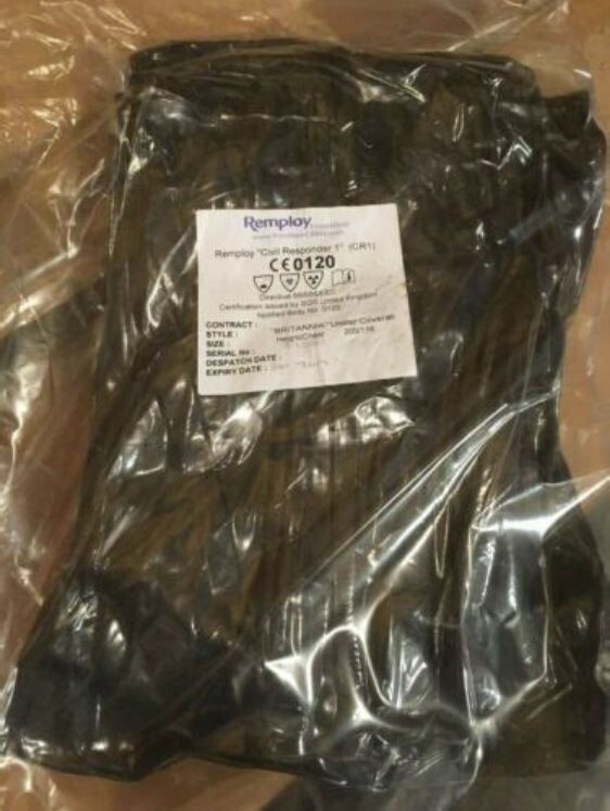 Black NBC SUIT CBRN Protec RUBBER SEAL HAZMAT NUCLEAR PREPPER Remploy ...