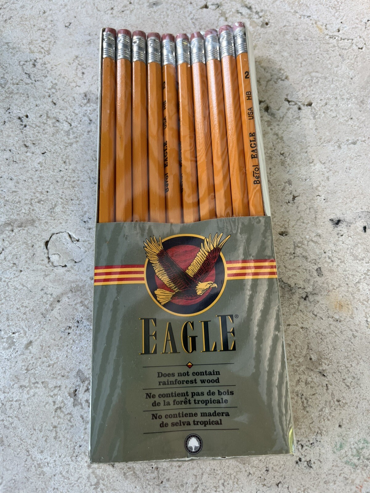 Vtg Berol Eagle HB No. 2 Pencils Package 10 1993 New Package Made In ...