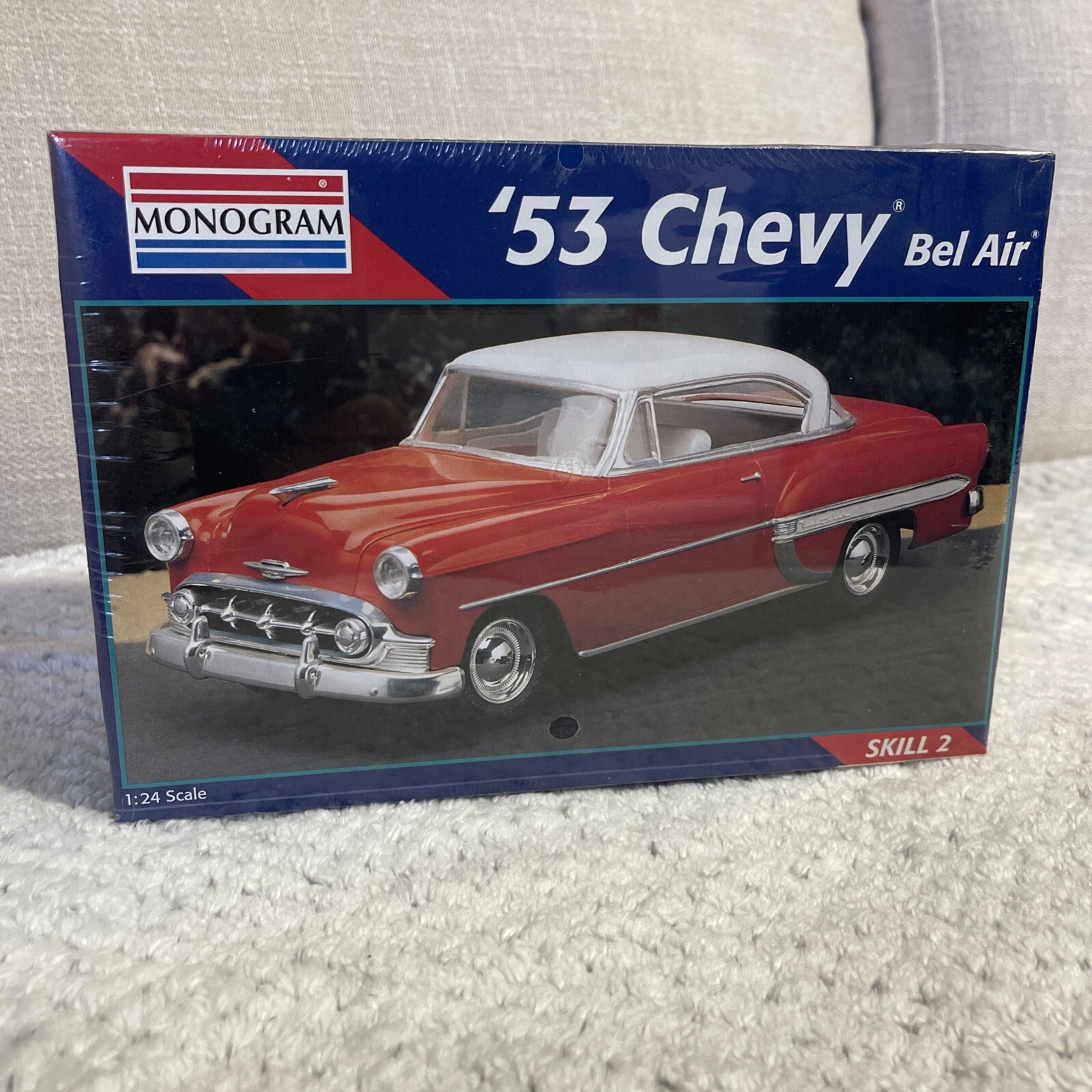 1953 Chevy Bel Air 1:24 Scale Model Kit NOS Sealed Box 1995 Monogram ...