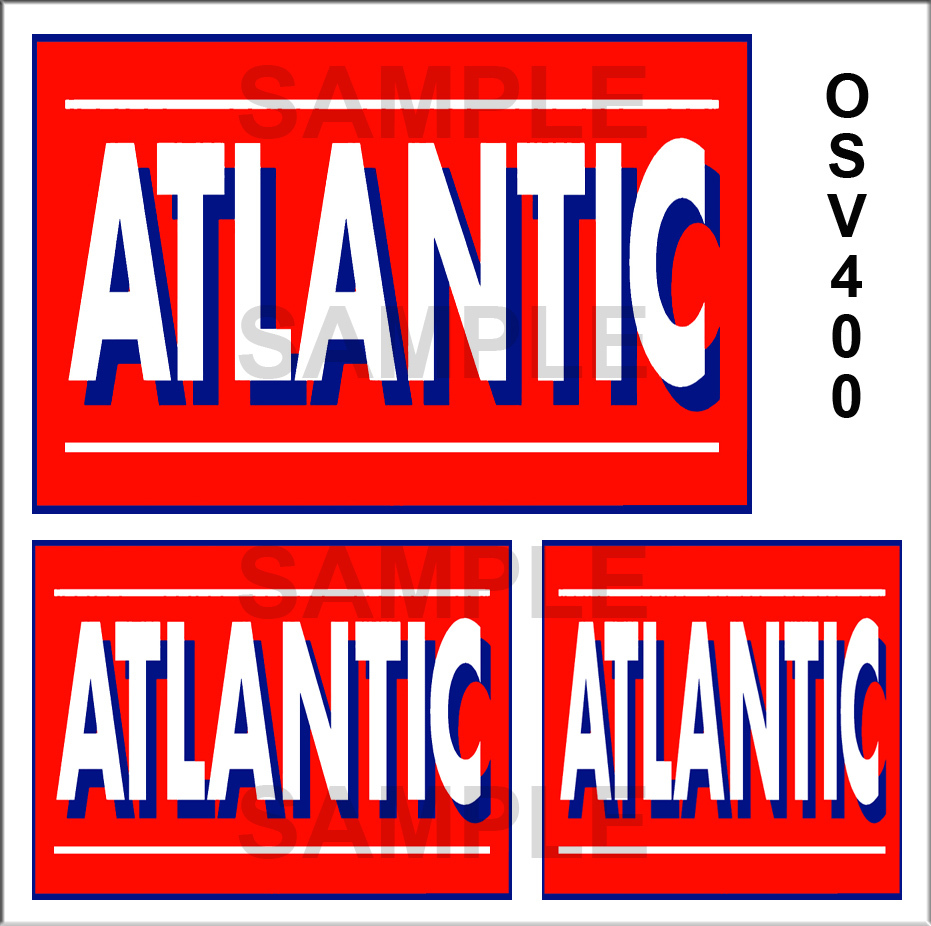 ATLANTIC GASOLINE GAS STATION WATERSLIDE BUILDING SIGN DECALS O SCALE ...