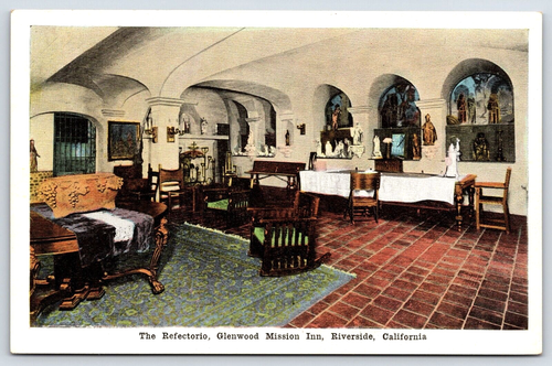 Original Old Vintage Indoor Postcard Glenwood Mission Inn Riverside, CA ...