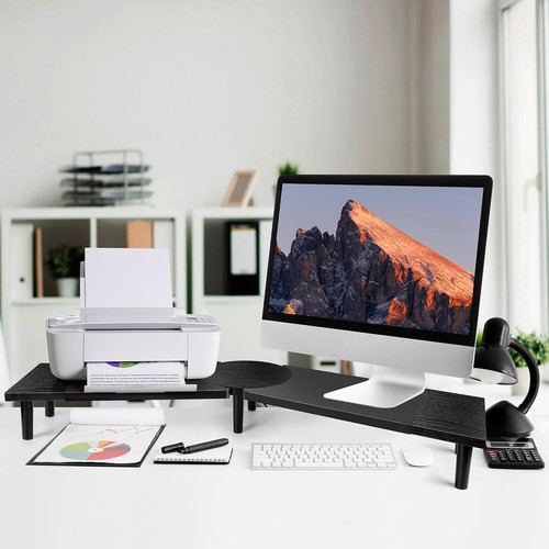 Dual Monitor Riser Stand for Desk Study Laptops Printers Adjustable ...