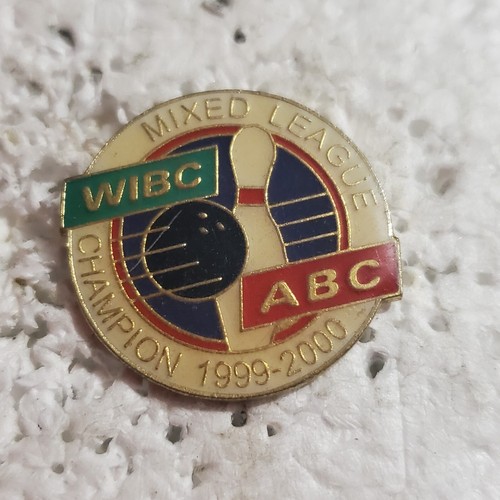 VTG WIBC ABC Bowling Mixed League Champion 1999-2000 Enamel Lapel Hat ...
