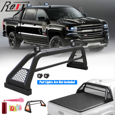 For 1999-2025 Chevy Silverado/GMC Sierra Truck Bed Sport Roll Bar Chase ...