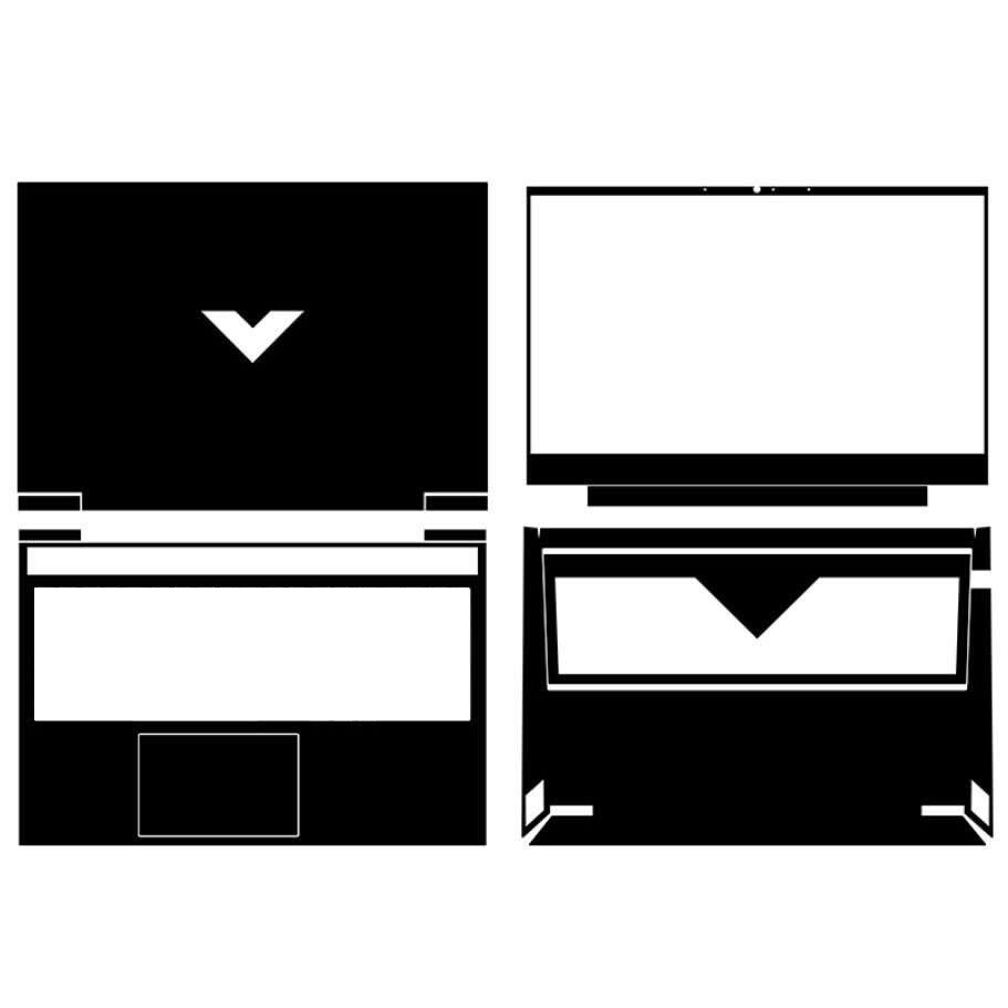 Carbon fiber Laptop Sticker Skin Cover for HP Victus 2021 16-d0128TX ...