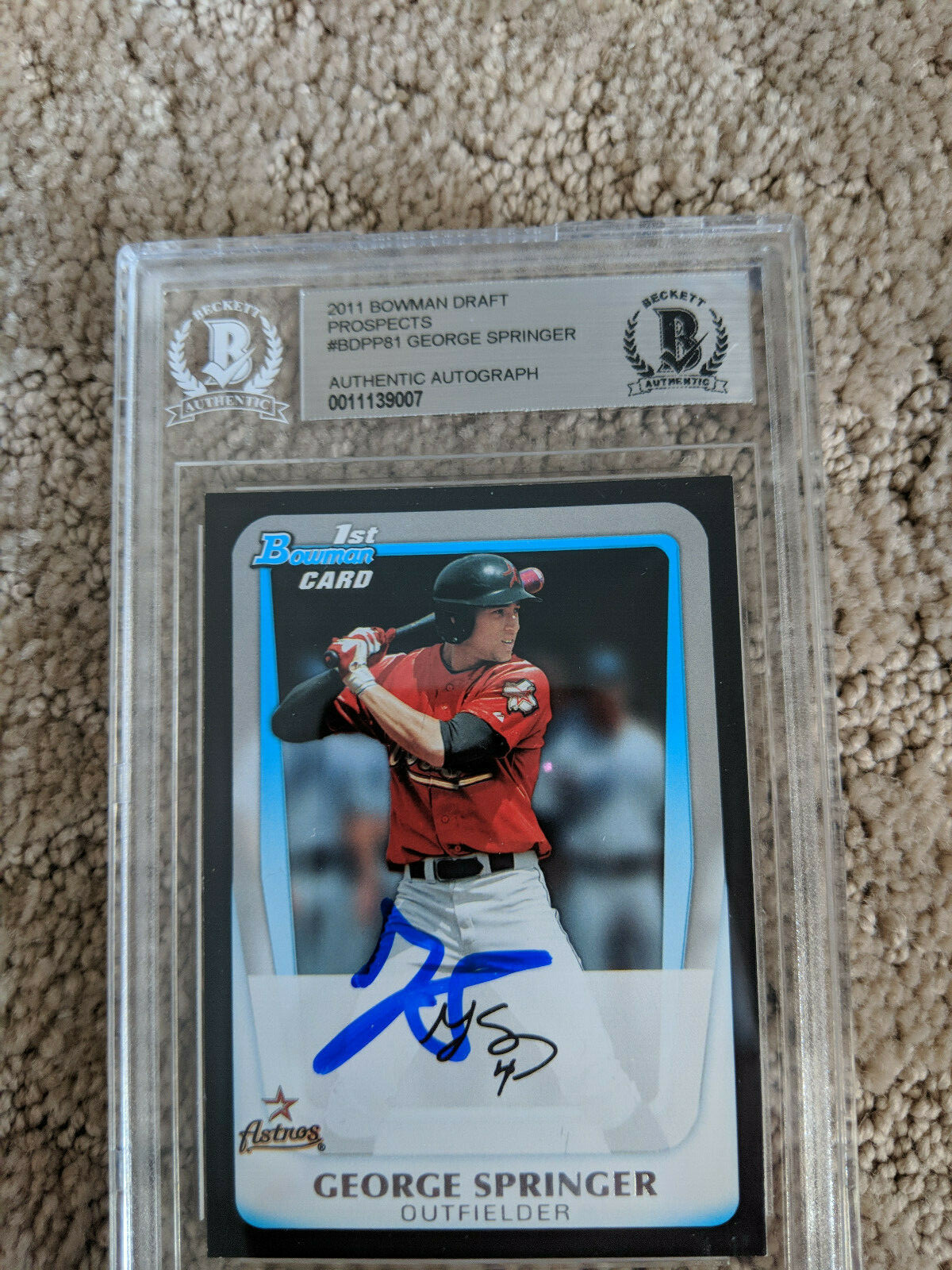 George Springer Autographed Memorabilia | Signed Photo, Jersey ...