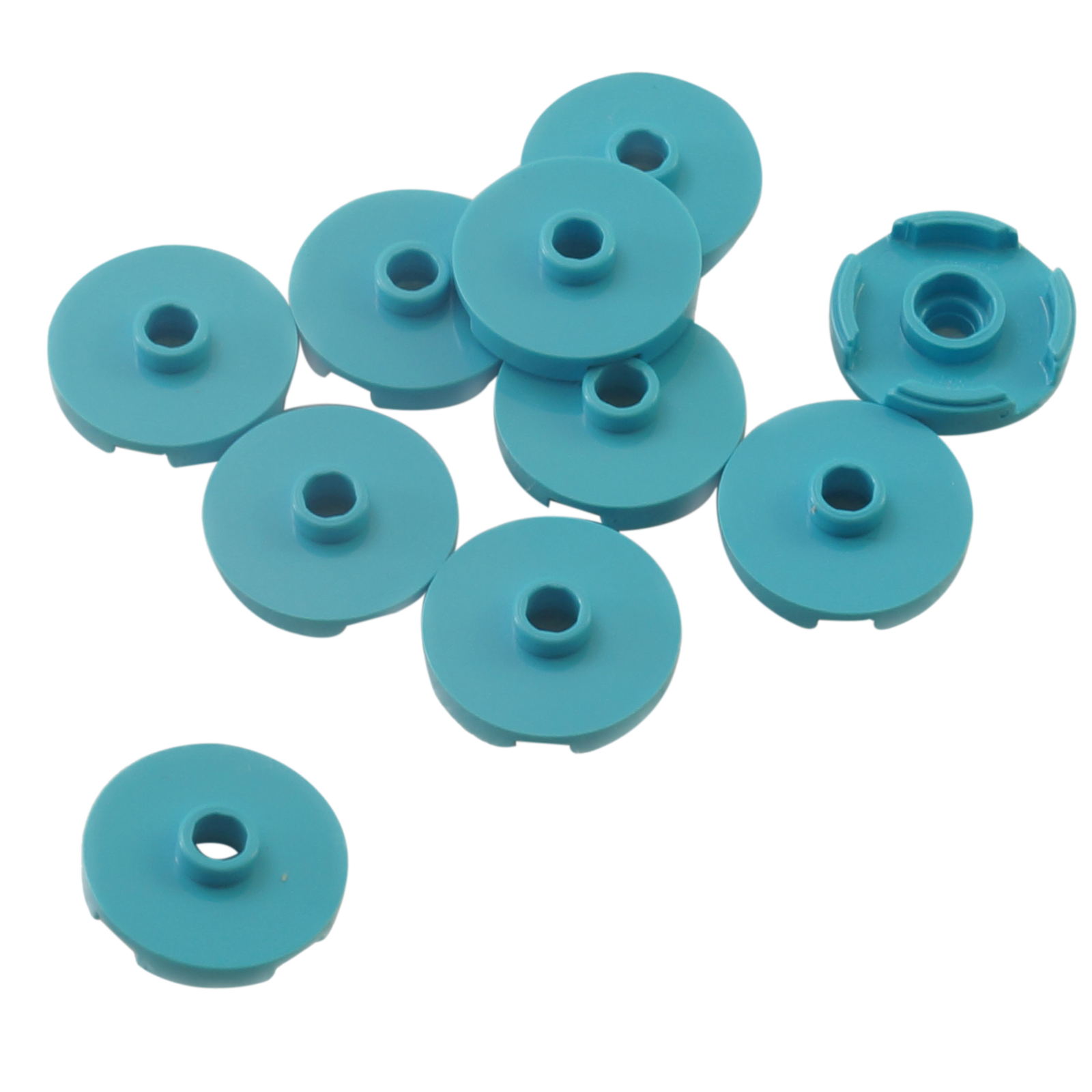 10 NEW LEGO Tile, Round 2 x 2 with Open Stud Medium Azure | eBay