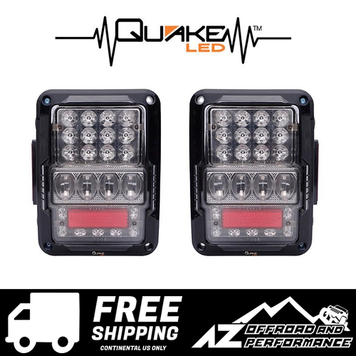 Quake LED Tempest White Out Tail Lights Kit for 07-18 Jeep Wrangler JK ...
