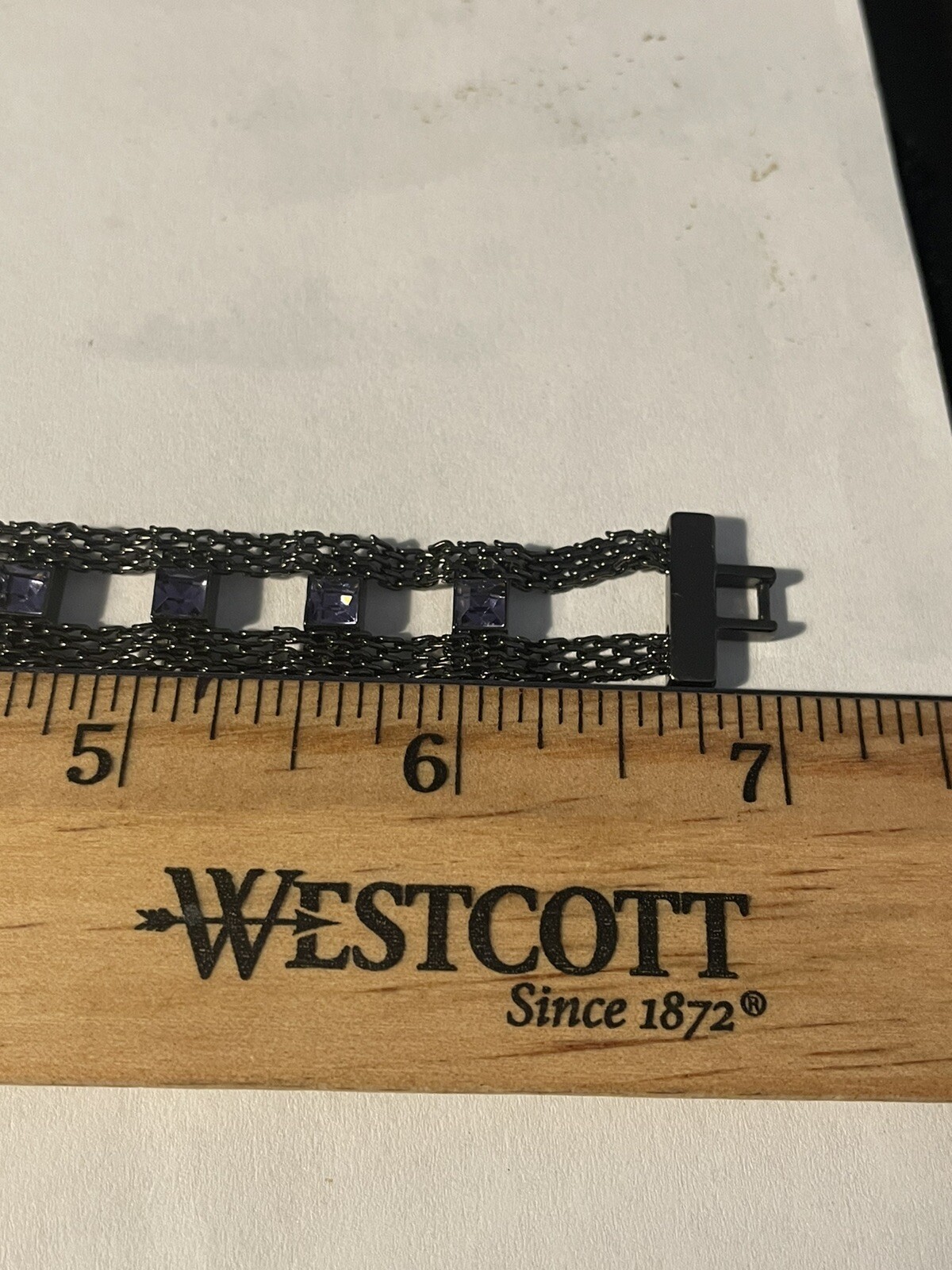 GIVENCHY Bracelet Blue Stones Gunmetal Mesh 7” Signed | eBay