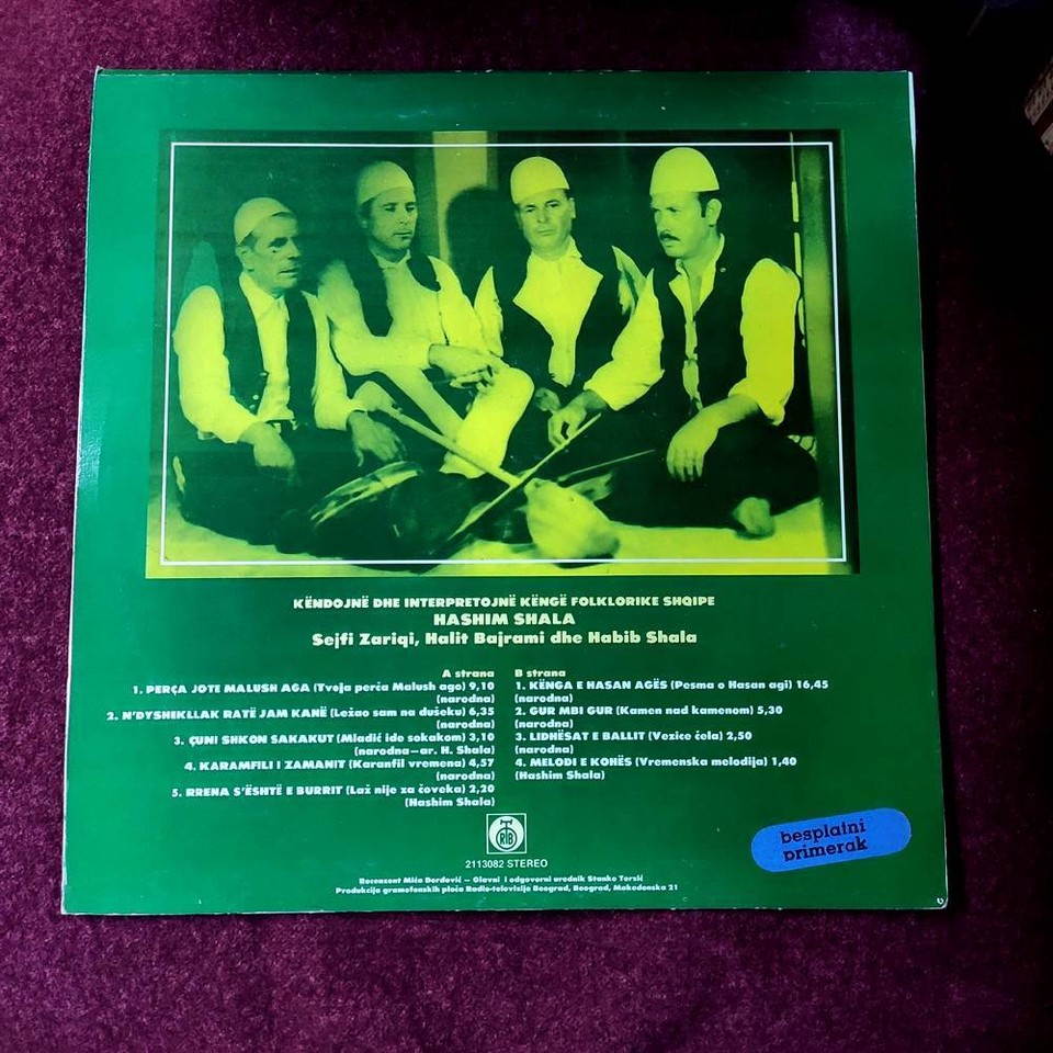 Hashim Shala - Kendojne Shqipe LP 1985 ultra rare Kosovo Albania folk ...