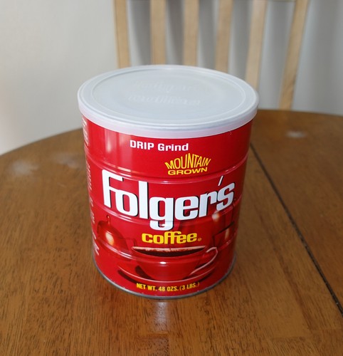 Vintage Folgers Metal Coffee Can Tin Drip Grind 48 ozs 3 Lb. Unopened ...