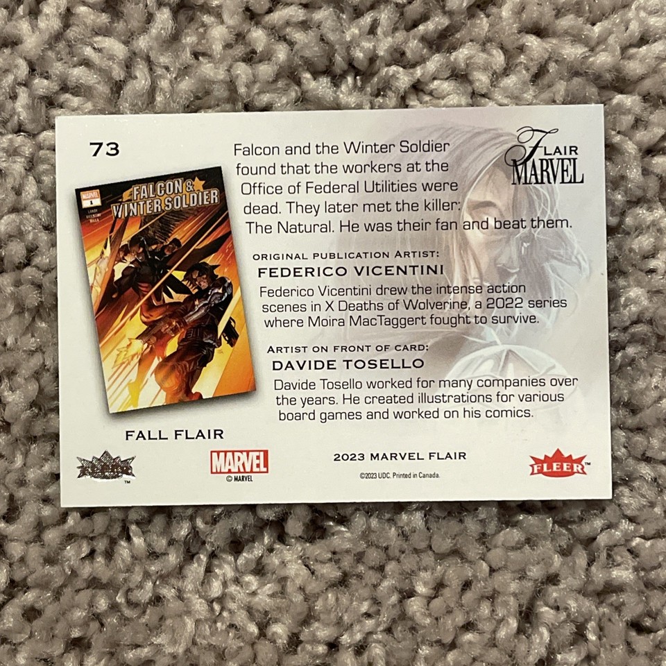 2023 Upper Deck Marvel Flair Winter Soldier Fall Flair #/299 💎💎 | eBay