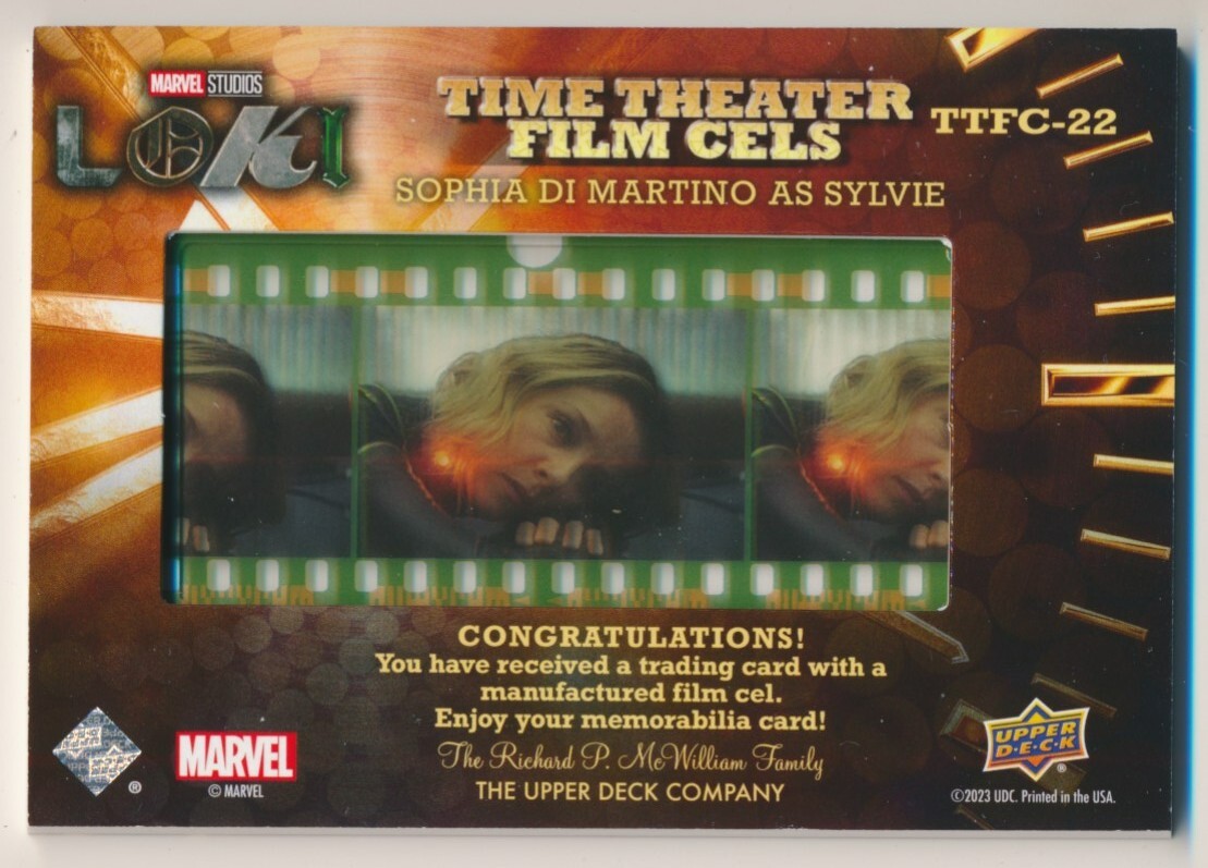 SOPHIA DI MARTINO SYLVIE TTFC-22 2023 UD Marvel Loki TIME THEATER FILM CELS | eBay