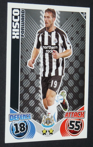 XISCO NEWCASTLE UNITED MAGPIES TOPPS CARD PREMIER LEAGUE FOOTBALL 2010 ...
