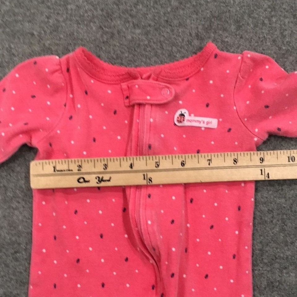 Little Wonders Baby 0-3M Ladybug Polka Dot Foot Sleeper 100% Cotton | eBay