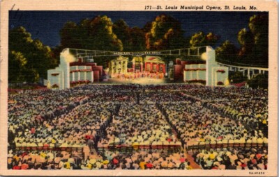 Vintage Postcard The St. Louis Municipal Opera Theatre Missouri Posted ...