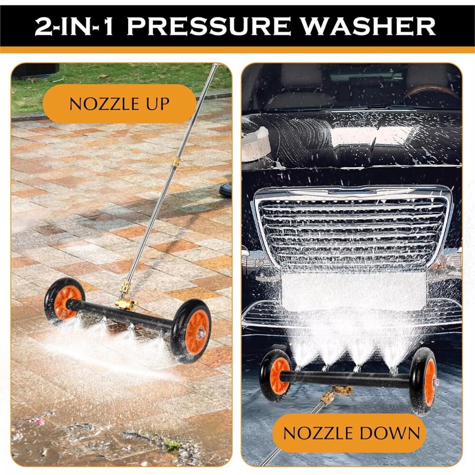 Pressure Power Washer Undercarriage Under Car Cleaner 24" 4000 PSI ...